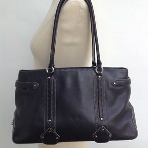 Cole Haan | Bags | Cole Haan Trinity F5 Black Leather Tote Handbag ...